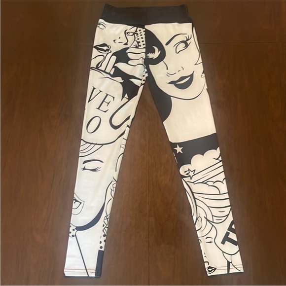 Leggings Depot | Pants & Jumpsuits | Comic Book Graffiti Yoga Workout ...